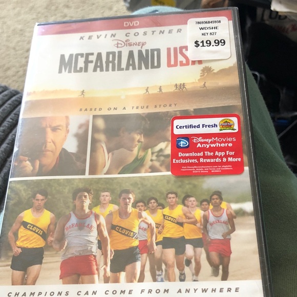 Disney | Media | Disney Mcfarland Usa Dvd Red And Yellow Cover | Poshmark